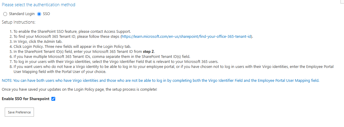 Virgo Employee Portal Setup